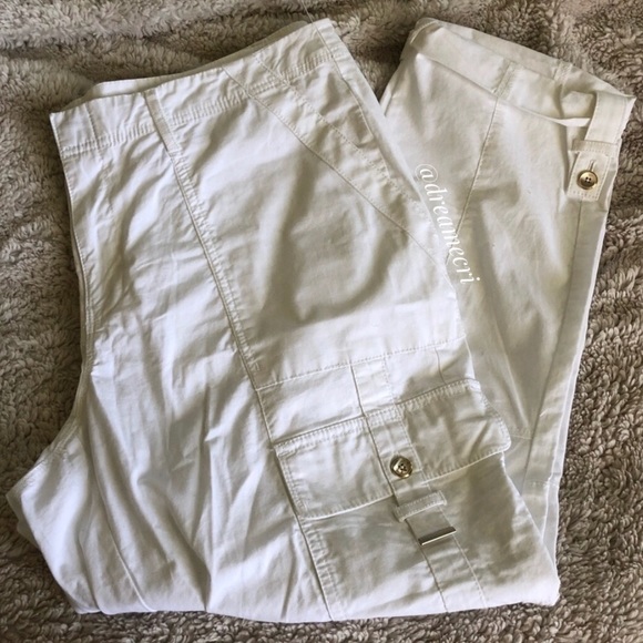 White House Black Market | Pants & Jumpsuits | Whbm White Cargo Capri ...